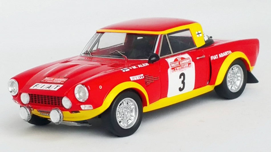 FIAT 124 ABARTH N.3 SANREMO RALLY 1974 ALEN-KIVIMAKI 1:43 – NyeModelbiler.dk