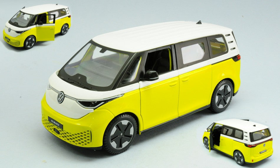 VW ID BUZZ YELLOW/WHITE 1:24 – NyeModelbiler.dk