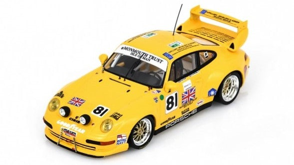 Porsche 911 GT2 #81 ADAMS/JONES/Mc QUILLAN 17th 24H LE MANS 1995 gul 1 ...