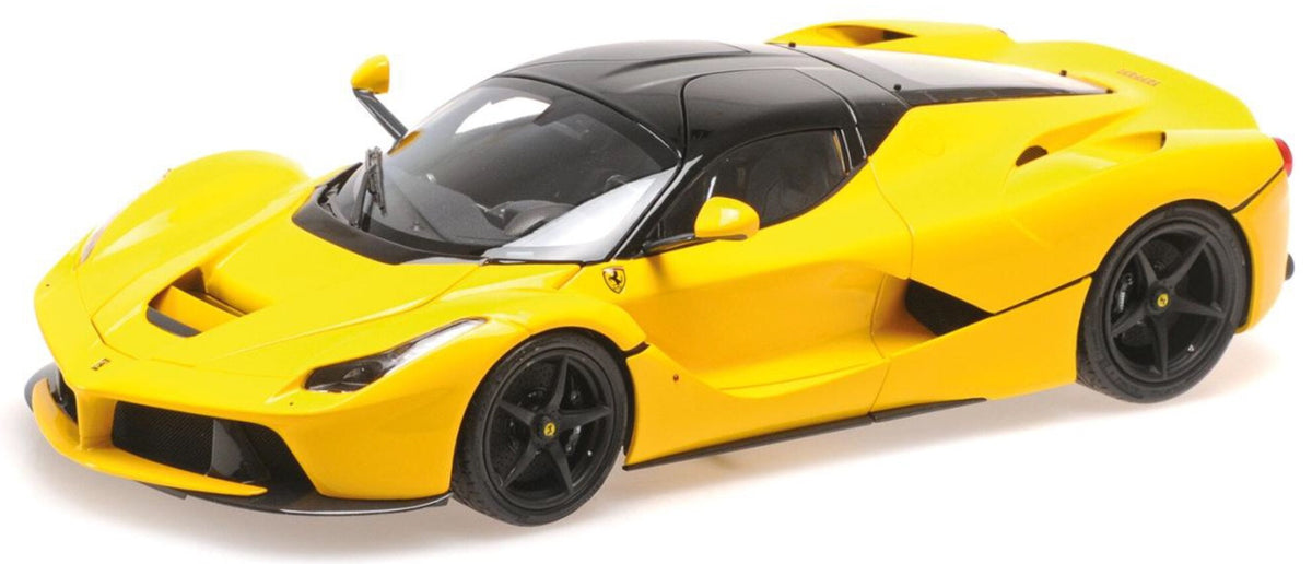 FERRARI LAFERRARI 2013 - MATT BLACK WHEELS GIALLO MODENA - YELLOW 1:18 ...