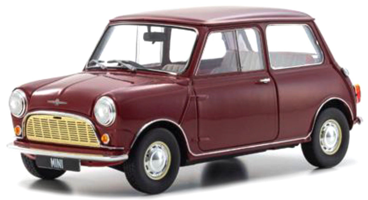 MORRIS MINI MINOR 1964 CHERRY RED 1:18 – NyeModelbiler.dk