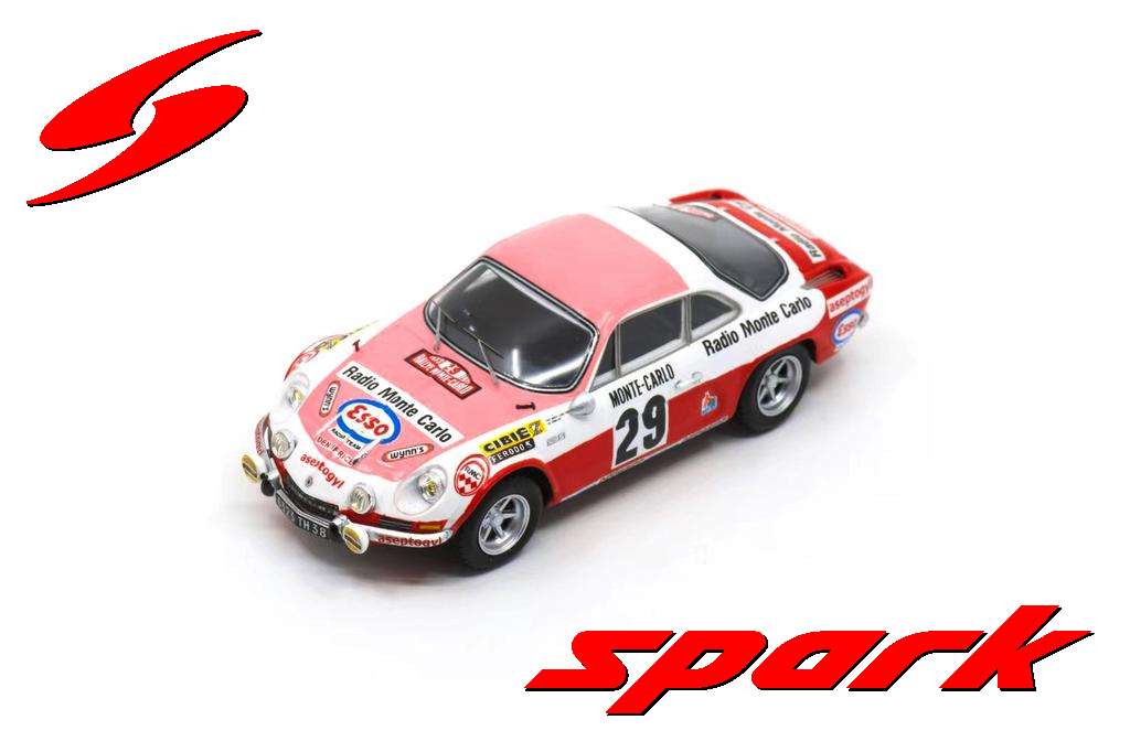 Alpine A110 #29 MOSS-CARLSSON/CRELLIN RALLY MONTE CARLO 1973 lyserød/r ...
